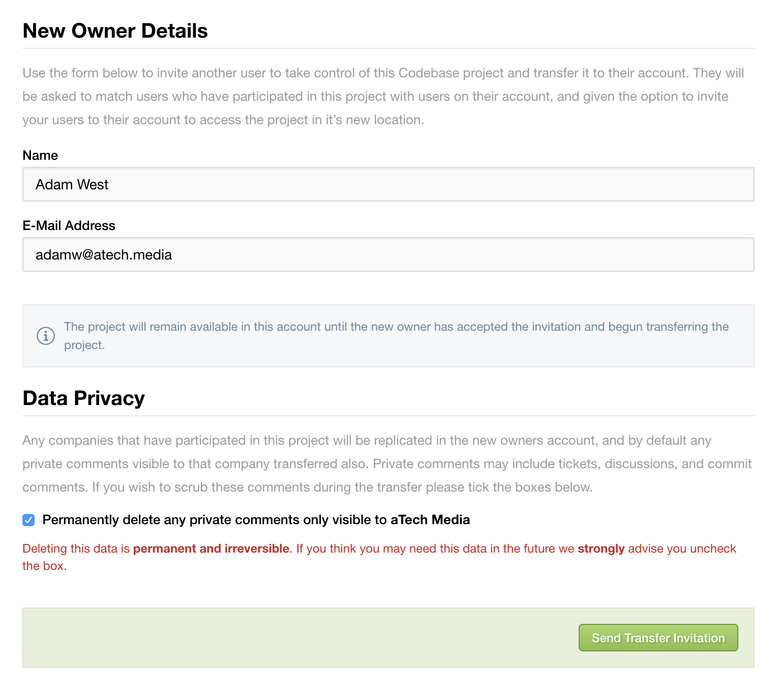 How Do I Transfer A Project Projects — Codebase